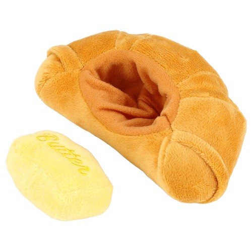 Croissant Plush Dog Toys Funny Interactive Dogs Chew Squeak Toys For ...