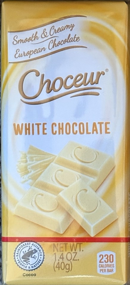 Choceur White Chocolate Smooth & Creamy European Chocolate Bars 5 Bars ...