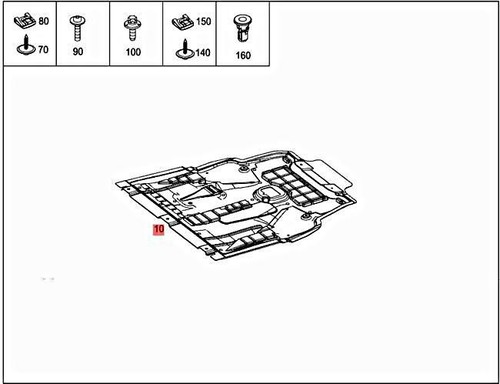 Genuine MERCEDES W242 C117 W176 X117 X156 Noise encapsulation ...