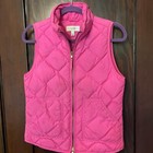 J Crew Hot Pink Quilted Down vest with pockets women XS | eBay