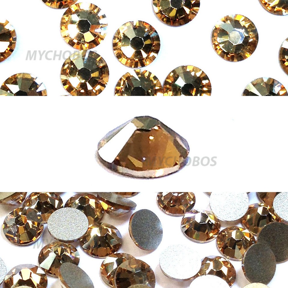 36 Swarovski 2088 30ss flatback rhinestone ss30 CRYSTAL GOLDEN SHADOW ...