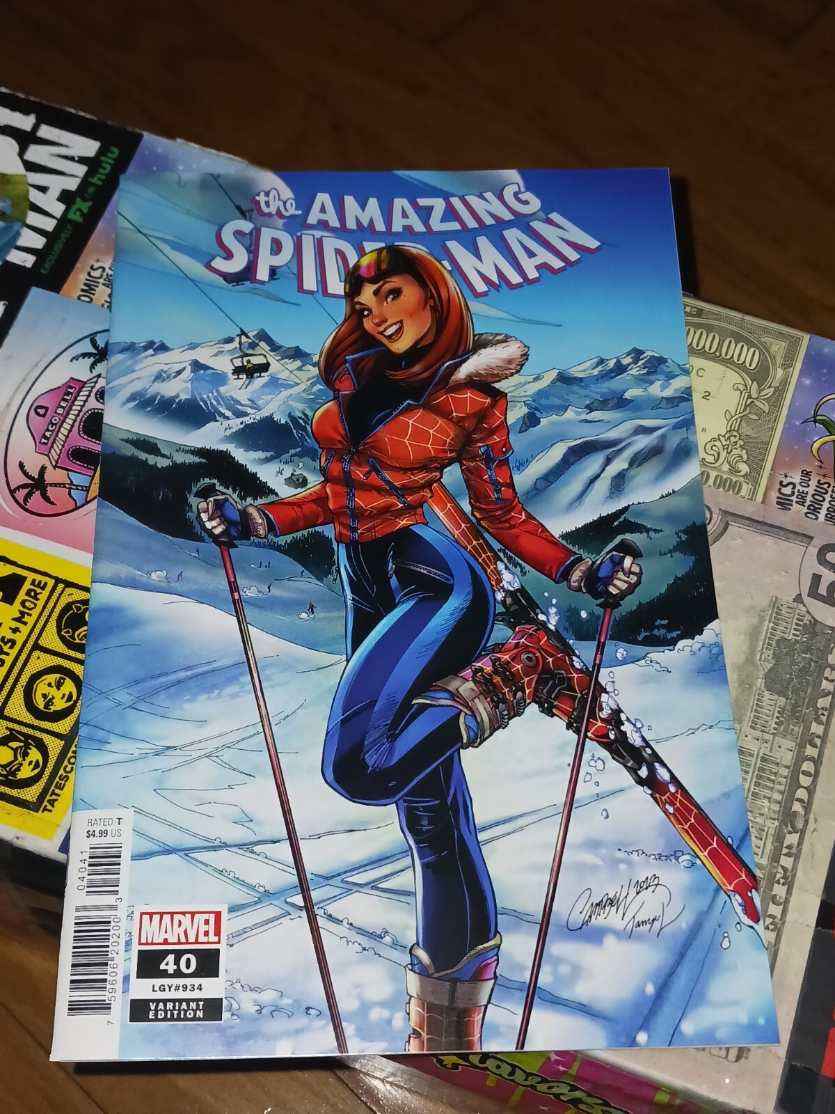 AMAZING SPIDER-MAN 40/SPIDER-BOY/SPIDER-WOMAN 2s SKI CHALET VARIANT SET ...