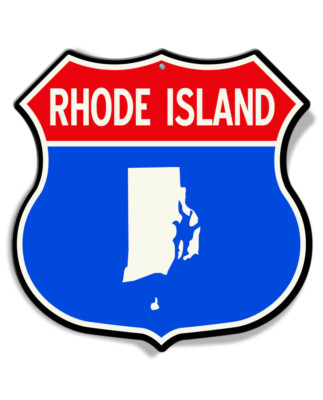 State of Rhode Island Interstate - Shield Shape - Aluminum Sign - Made ...