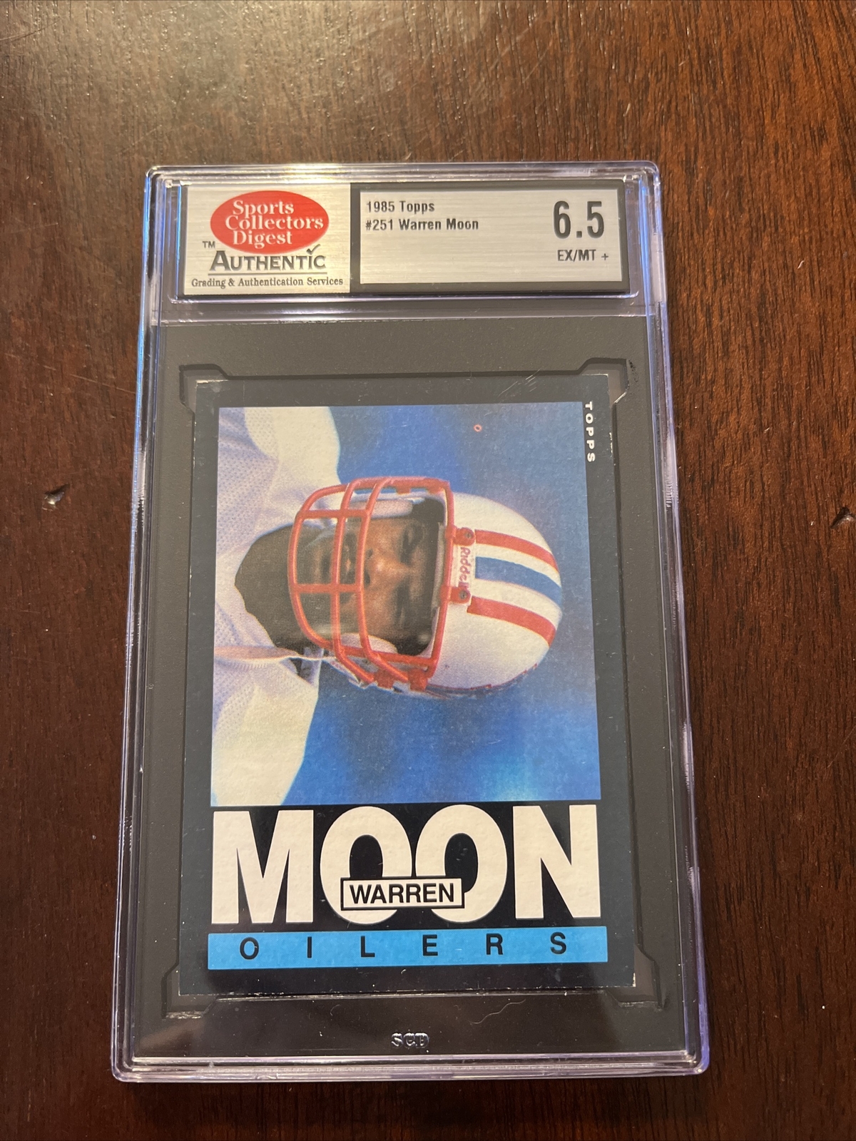1985 Topps Warren Moon Rookie SCD 6.5 EX/MT+ Card #251 NFL HOF Houston ...