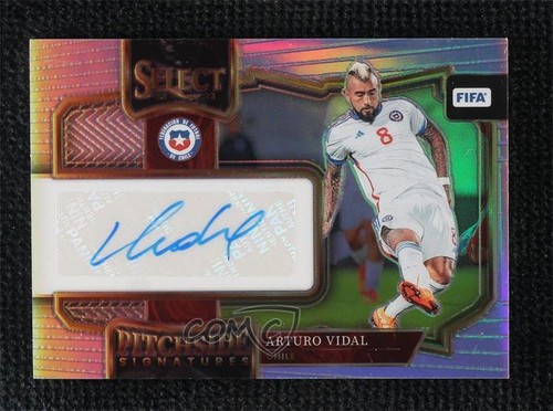 2022-23 Panini Select FIFA Pitchside Signatures Arturo Vidal #PS-AVL ...