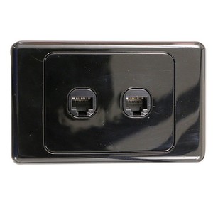 2 Gang Wall Plate Wallplate Clipsal Style RJ45 Cat 6 Data Network LAN ...