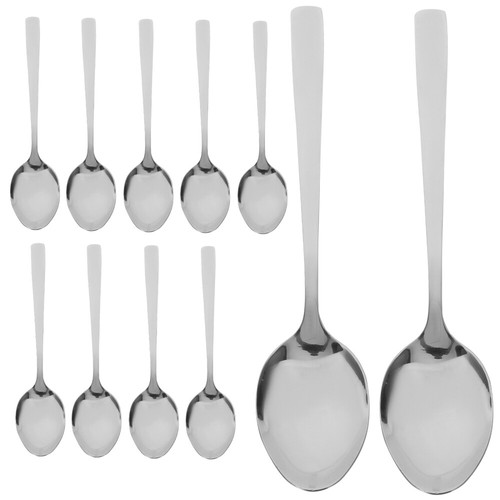 12pcs Stainless Steel Dinner Spoons Silverware Spoons Table Spoons For ...