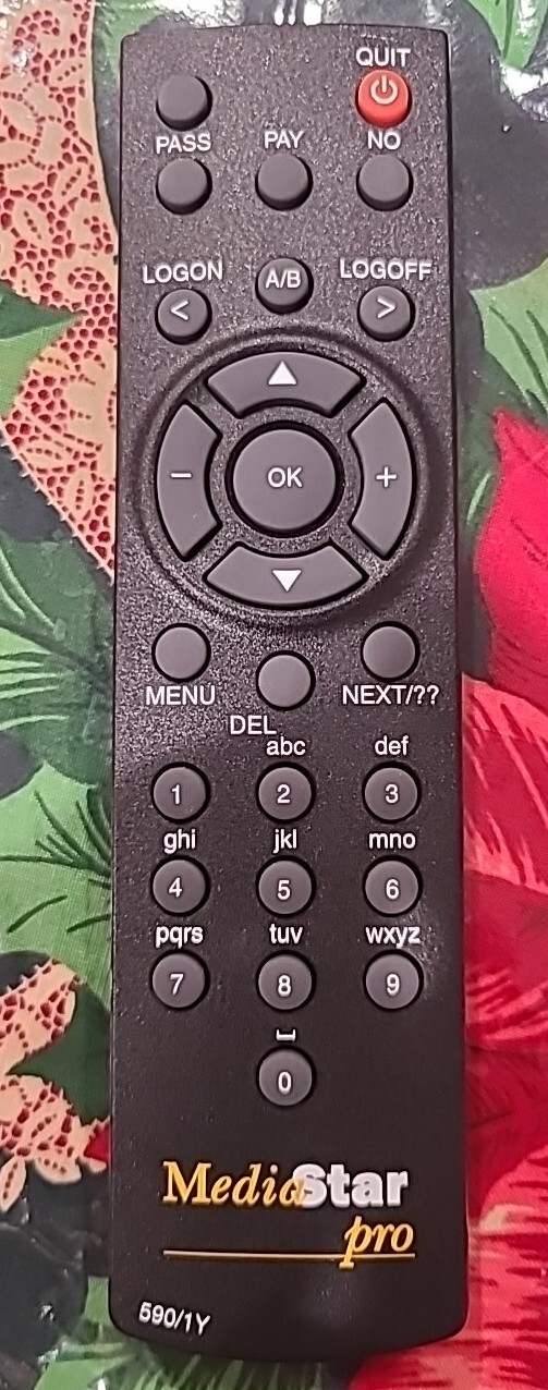 Genuine Cabletime Mediastar Pro Remote Control Unit 590/1Y | eBay