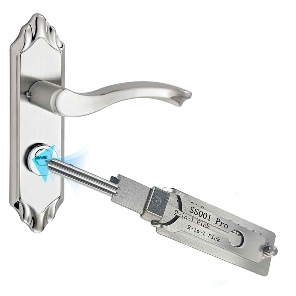 SS001 PRO 2-in-1 Stainless Steel master Key Decoder Portable Lock Tool ...