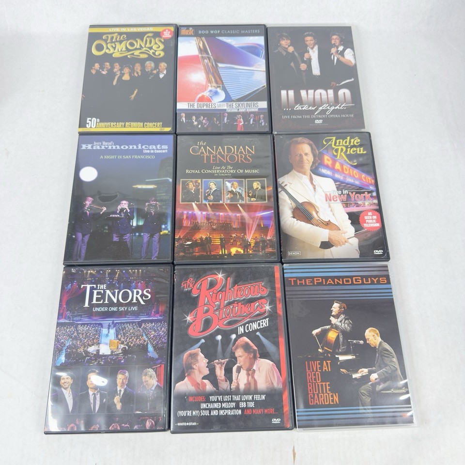 Lot Of 17 Concert Performance DVDs Live Music EUC Tenors Opera Osmonds ...