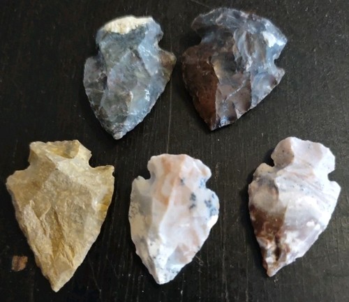 Flint Arrowheads (10)Assorted Sizes/Colors/Grain Hand Knapped 4 DIY ...