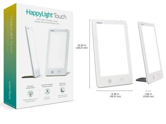 HappyLight Touch UV-Free LED Therapy Lamp 10,000 Lux White - Verilux ...