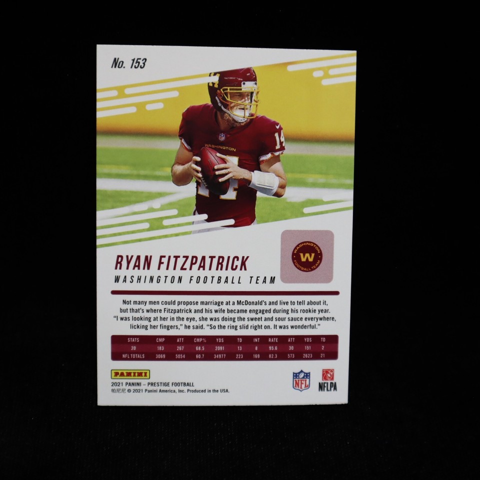 2021 Ryan Fitzpatrick Washington Football Team Prestige #153 | eBay