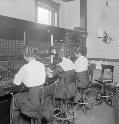 Black and White Photo 1914 Colorado Switchboard Operators Photo Reprint ...