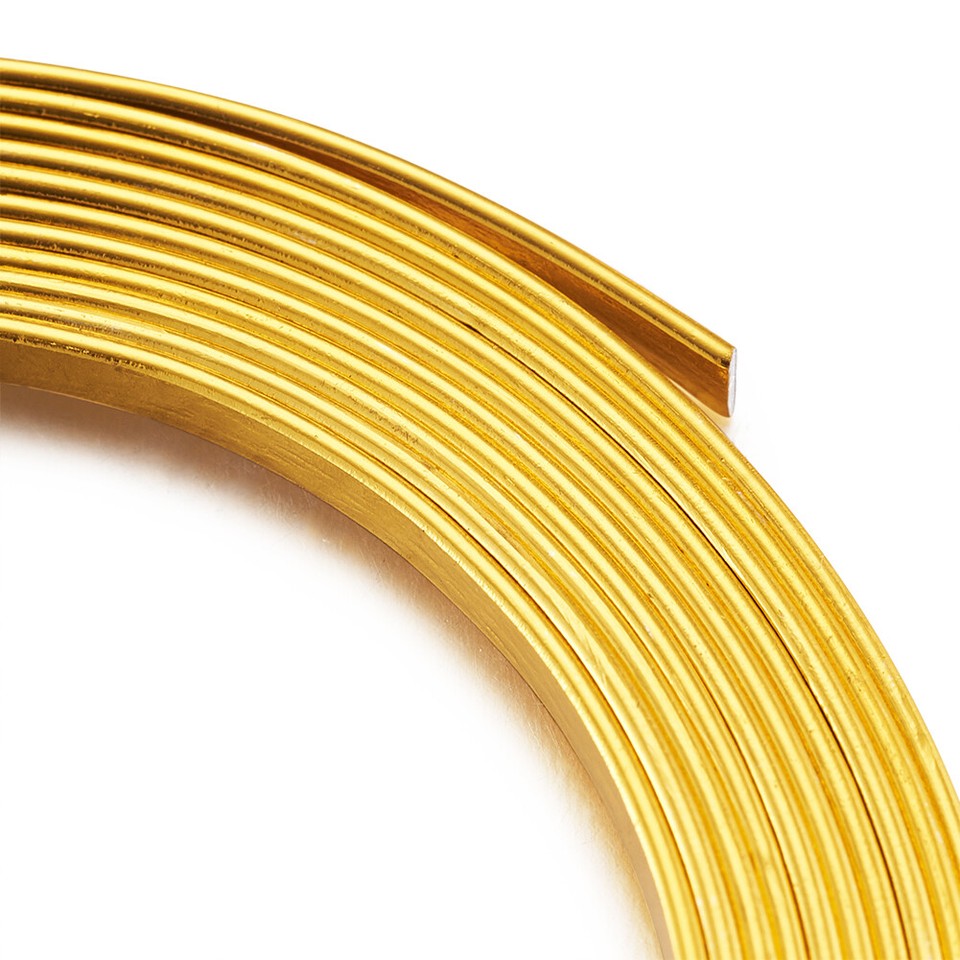5 Roll Flat Aluminum Wire Jewelry Beading Craft Wire For Bezel ...