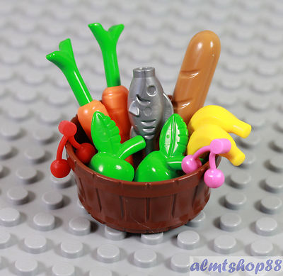 LEGO - 11 pcs Fruits & Veggies Basket Cherries Apple Picnic Food ...