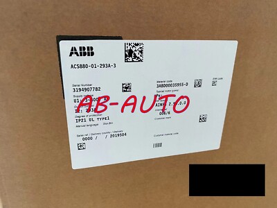 ACS880-01-293A-3 ACS880-01-293A-3 ABB Inverter Brand New By DHL ...