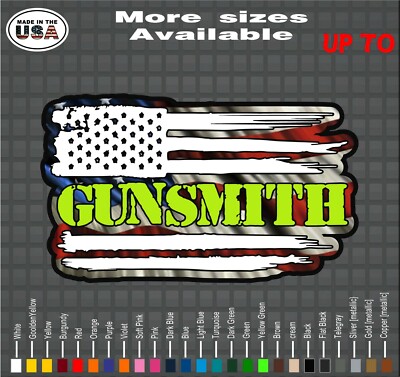 Gunsmith American Flag Vinyl Decal Sticker | eBay