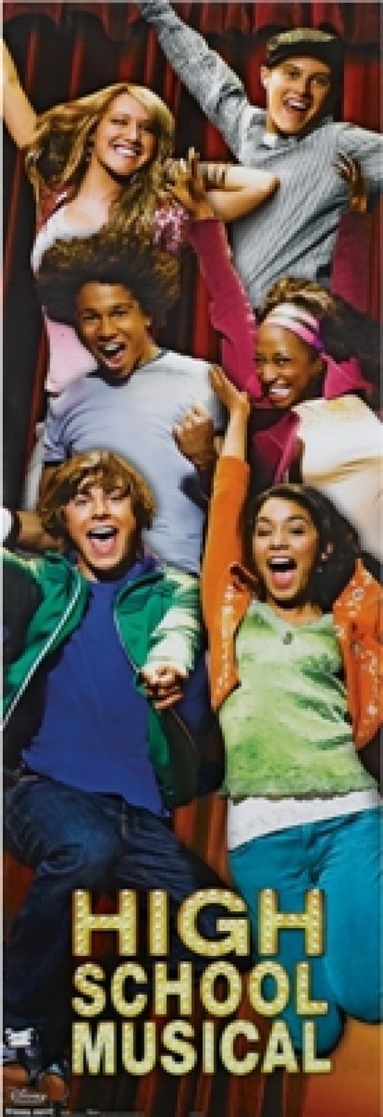 DISNEY HIGH SCHOOL MUSICAL HSM ORIGINAL MOVIE DOOR POSTER 21x62 NEW ...