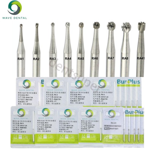 WAVE Dental Latch Burs Carbide Round Low Speed Contra Angle Burr RA #2 ...