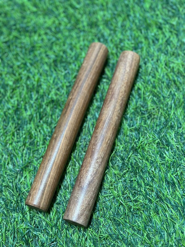 Rose Wood (2)set Claves Percussion Clave Sticks Instrument 8" Hand Folk ...