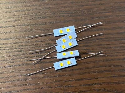 5 New Warm White Axial LED Wired 8V Lamps Vu Meter Light Bulbs (Qty ...