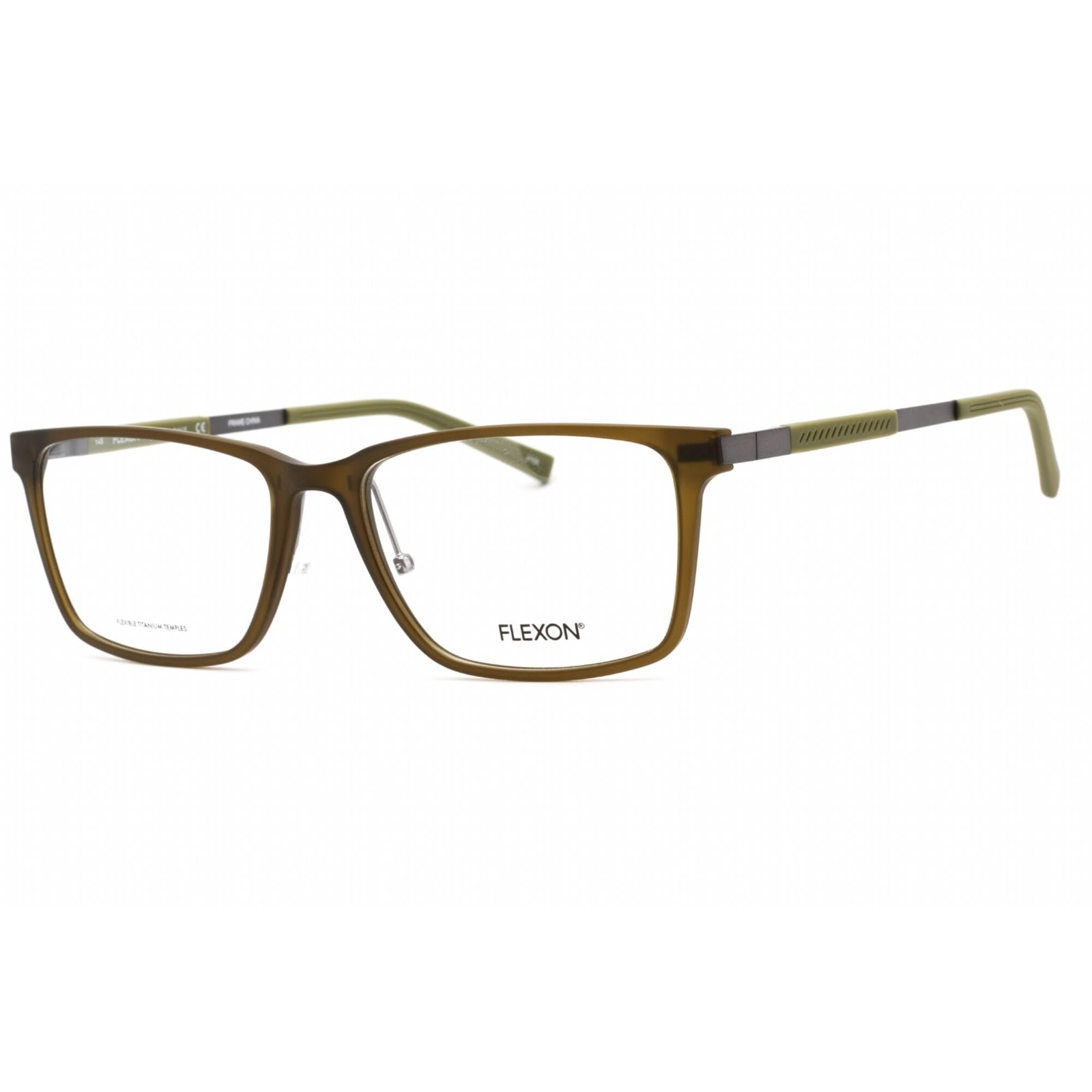 NEW FLEXON EP8005 313 Matte Crystal Olive Eyeglass w/Titanium Temples ...