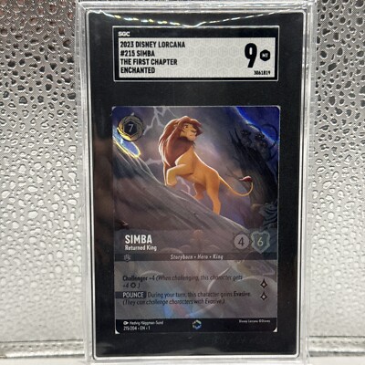 Disney Lorcana The First Chapter Simba Returned King ENCHANTED Foil SGC ...