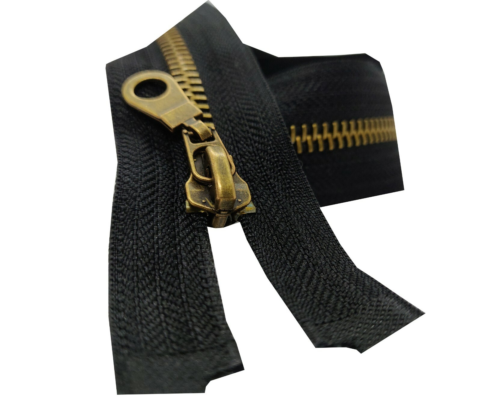 1pc Antique Brass Metal Zip Fastener Size #5 Open End For Jackets Heavy ...