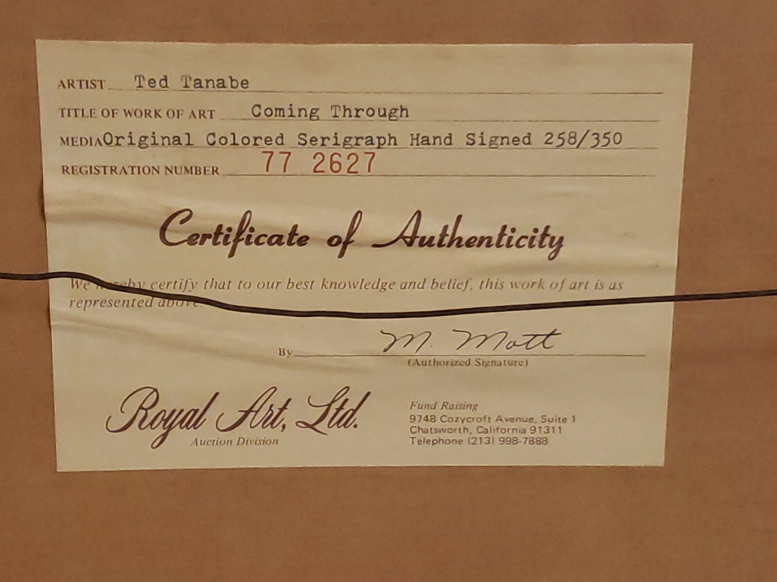 1977 Serigraph Ted Tanabe Coming Through O.J. Simpson Buffalo Bills w ...