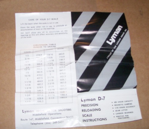 Lyman D-7 Precision Reloading Scale in Original Box | eBay