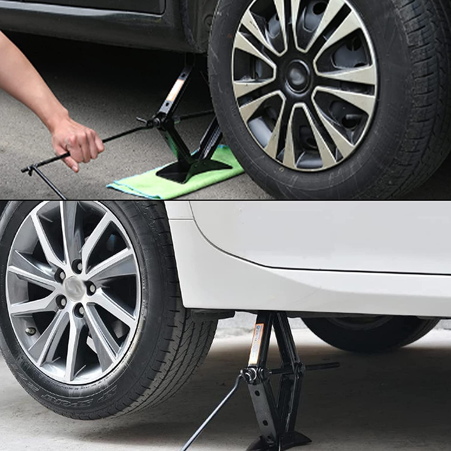 2 Ton Scissor Jack Handle Crank Tire Wheel Jack Car Van Garage Tools ...