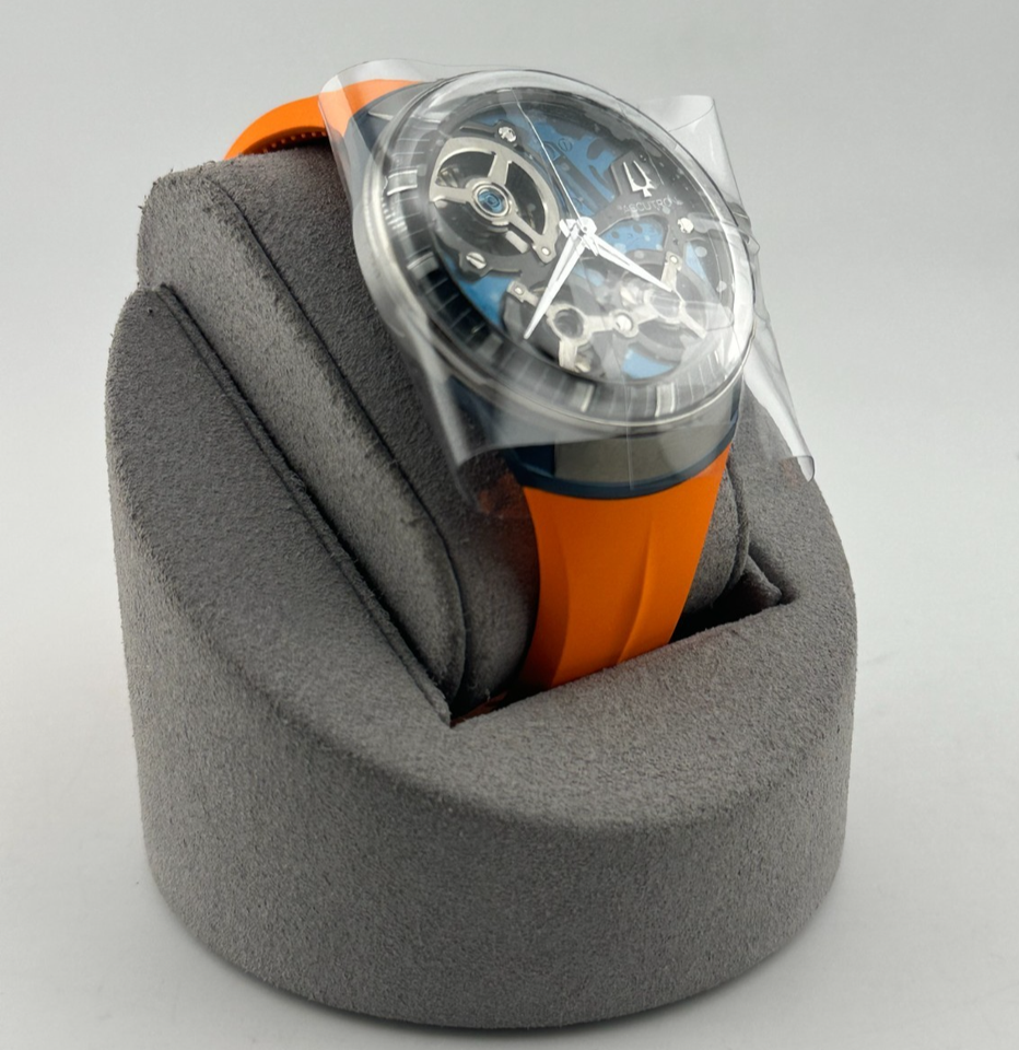 Accutron Sport Luxury Mens DNA Orange Band Watch 2ES8A004A Brand New In ...