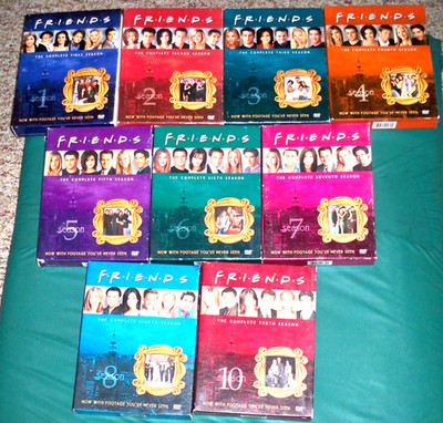 FRIENDS SERIES DVDs: COMPLETE SEASONS 1-8, 10 BOX SETS, 36 DISCS, 212 ...