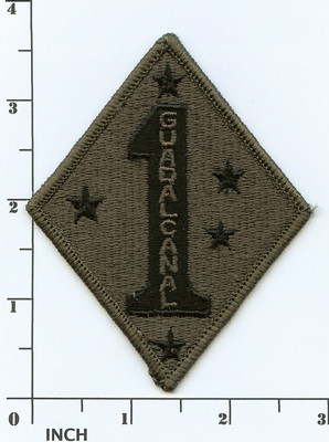 USMC 1st Marine Division Subdued OD PATCH ! 1st MarDiv camo ...