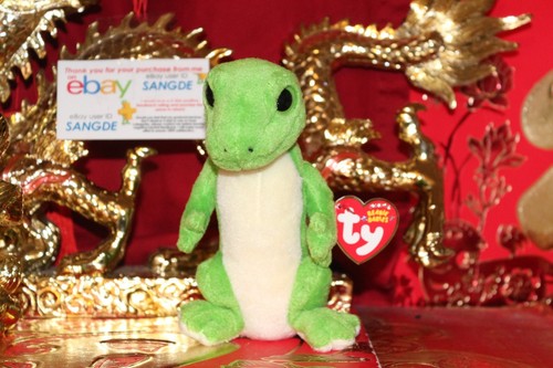 TY BEANIE BABY GUS THE GREEN EYES GECKO.6".2009 RELEASE.MWNMT.RETIRED ...