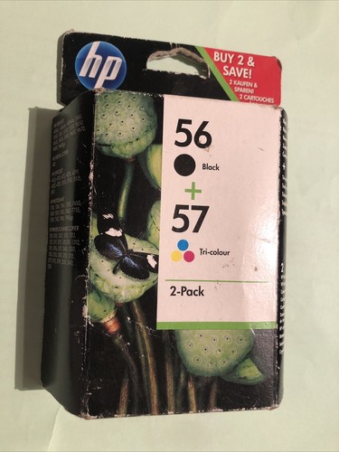 GENUINE ORIGINAL HP 56 Black 57 Colour Inkjet Cartridges C6656AE ...