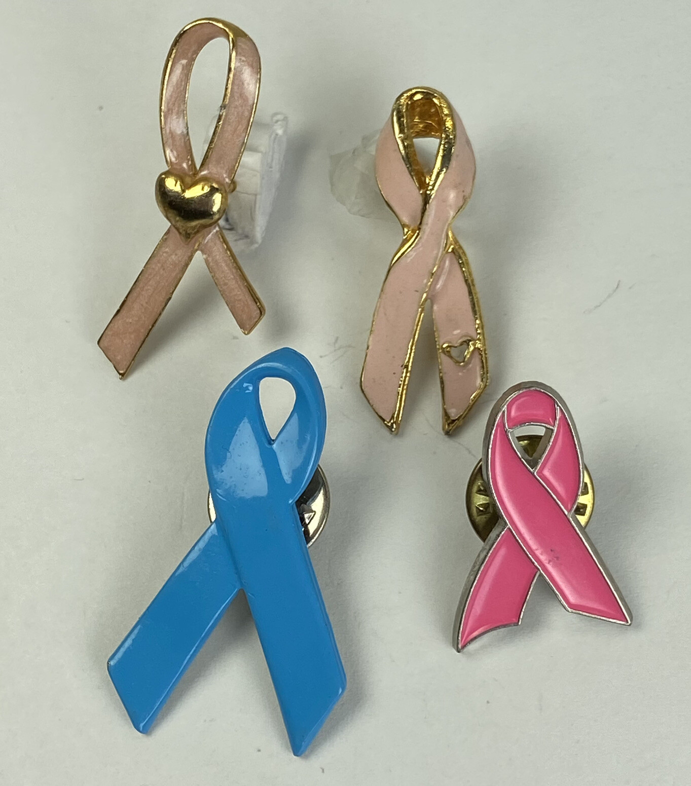 Breast Cancer Awareness Ribbon Pins Pink Blue 1 Avon Hat Pin Lapel Pin ...