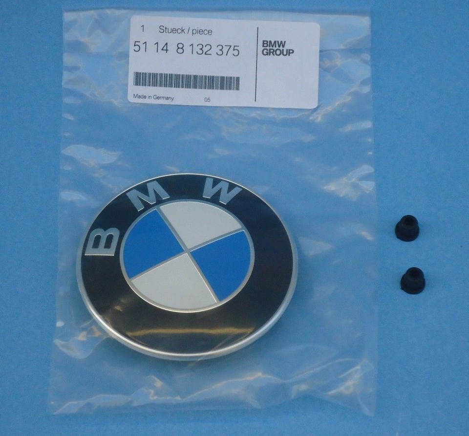 NEW ORIGINAL BMW HOOD EMBLEM LOGO FRONTHOOD E87 E88 E82 E21 E90 E91 E30 ...