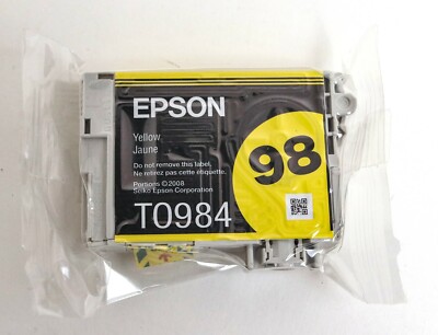 Genuine Epson 98 ink Yellow Jaune - T0984 - Sealed NO BOX | eBay