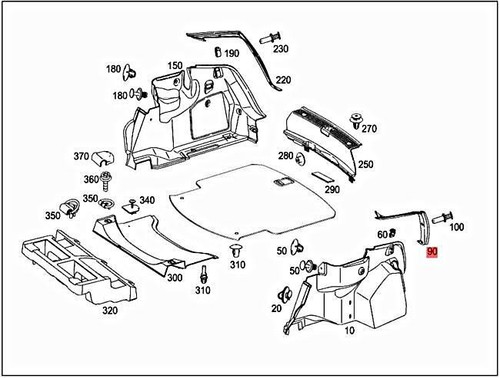Genuine MERCEDES BBDC W204 C-CLASS W204 Cover 2046931533 | eBay