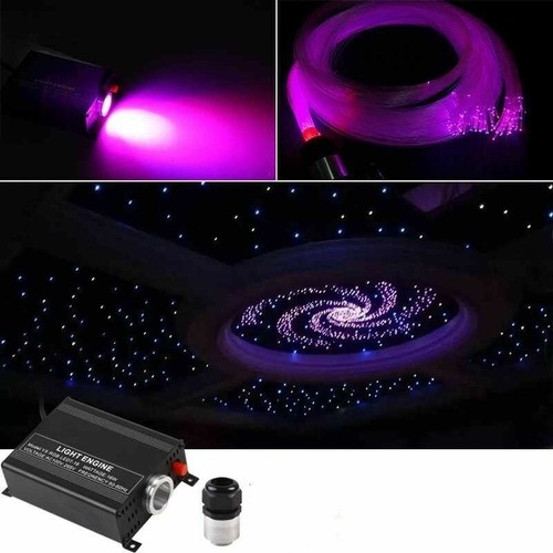 16W RGBW LED Fiber Optic star Ceiling Lights Kit 200pcs 0.75mm 2m+24IR ...