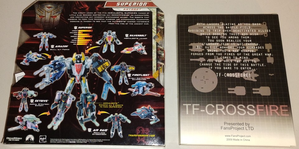 FansProject TF-Crossfire Aerial Team Appendage Add-On Set with ROTF ...