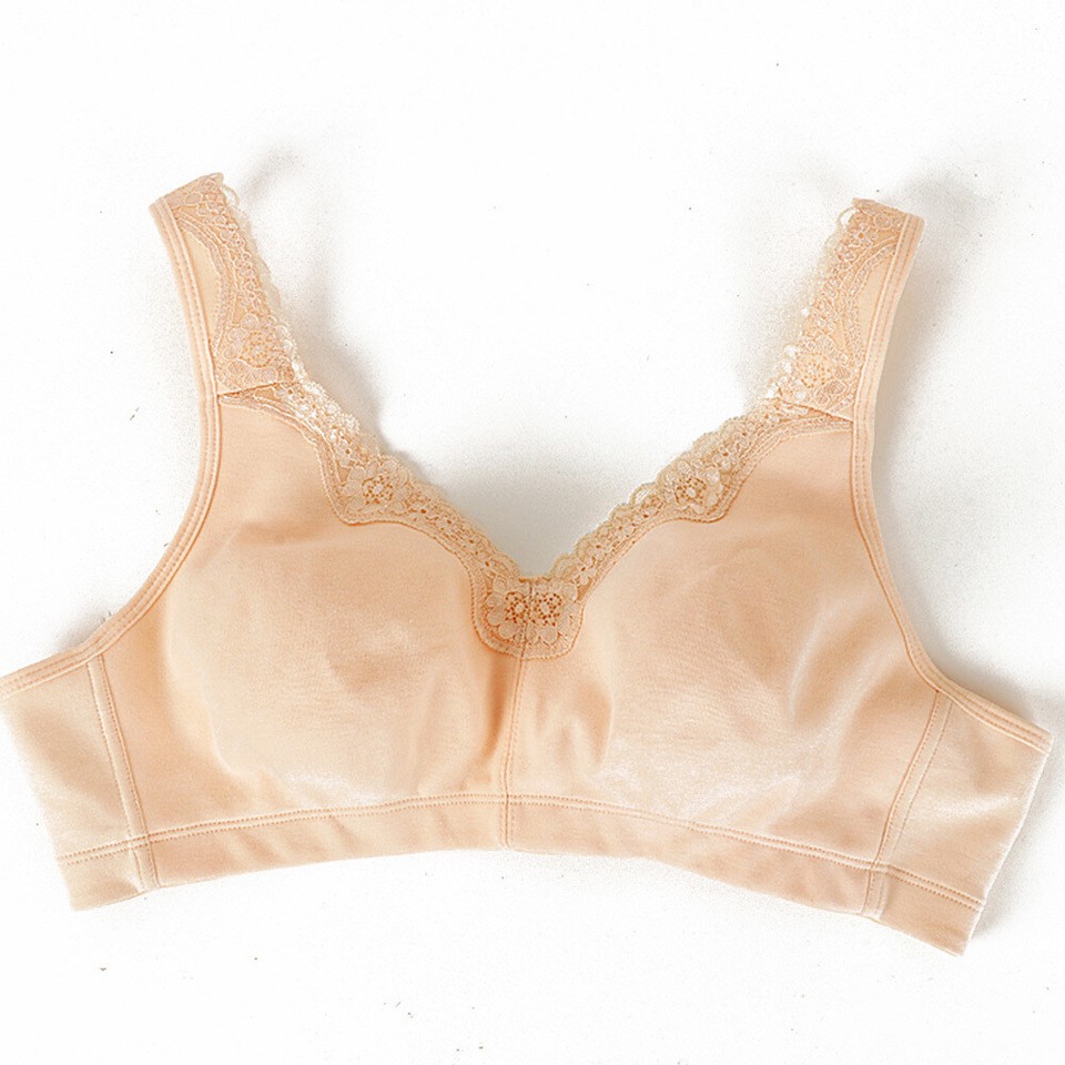 32-52 C-F G H I Women's Wireless Cotton Plus Size Bra Unlined Full ...