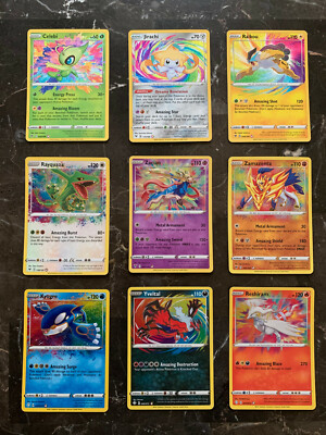 Pokemon - COMPLETE AMAZING RARE SET 9x - Rayquaza Celebi Jirachi Raikou ...