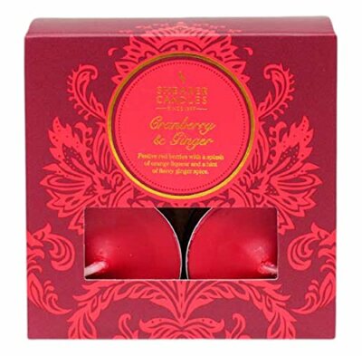 Shearer Candles Cranberry Ginger Scented Tealights, Red, 8 x 3.8 x 8 cm ...