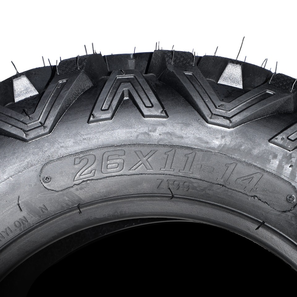 26x9-14 26x11-14 4pcs Front Rear ATV UTV All Terrain Tires 6PR 26x9x14 ...