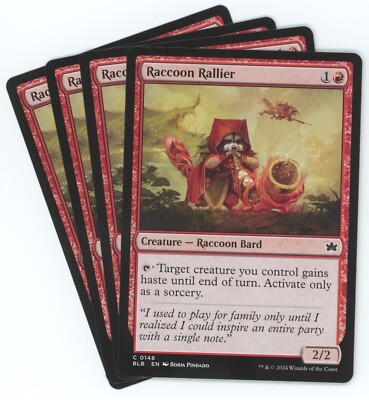 x4 Raccoon Rallier - 0148 - Bloomburrow MTG (BLB) - C - Regular | eBay