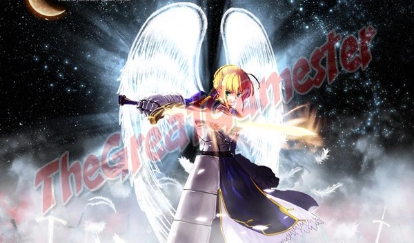Anime Girl With Wings And A Sword