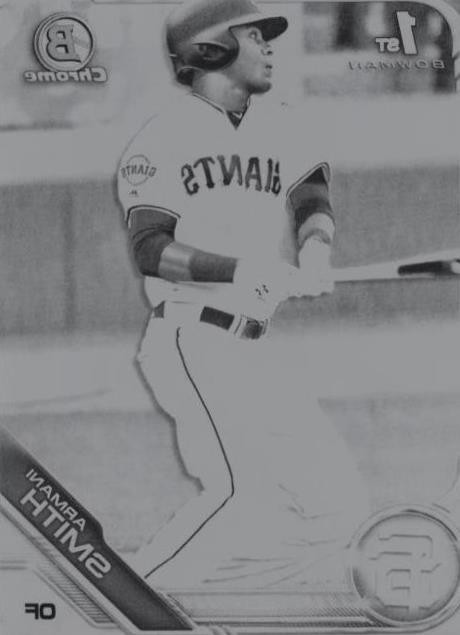 2019 Bowman Draft - Chrome Armani Smith #BDC-157 Printing Plate Black ...